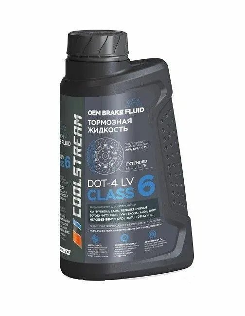 CoolStream Crown Brake Fluid DOT-4LV Class 6 1кг Тормозная жидкость